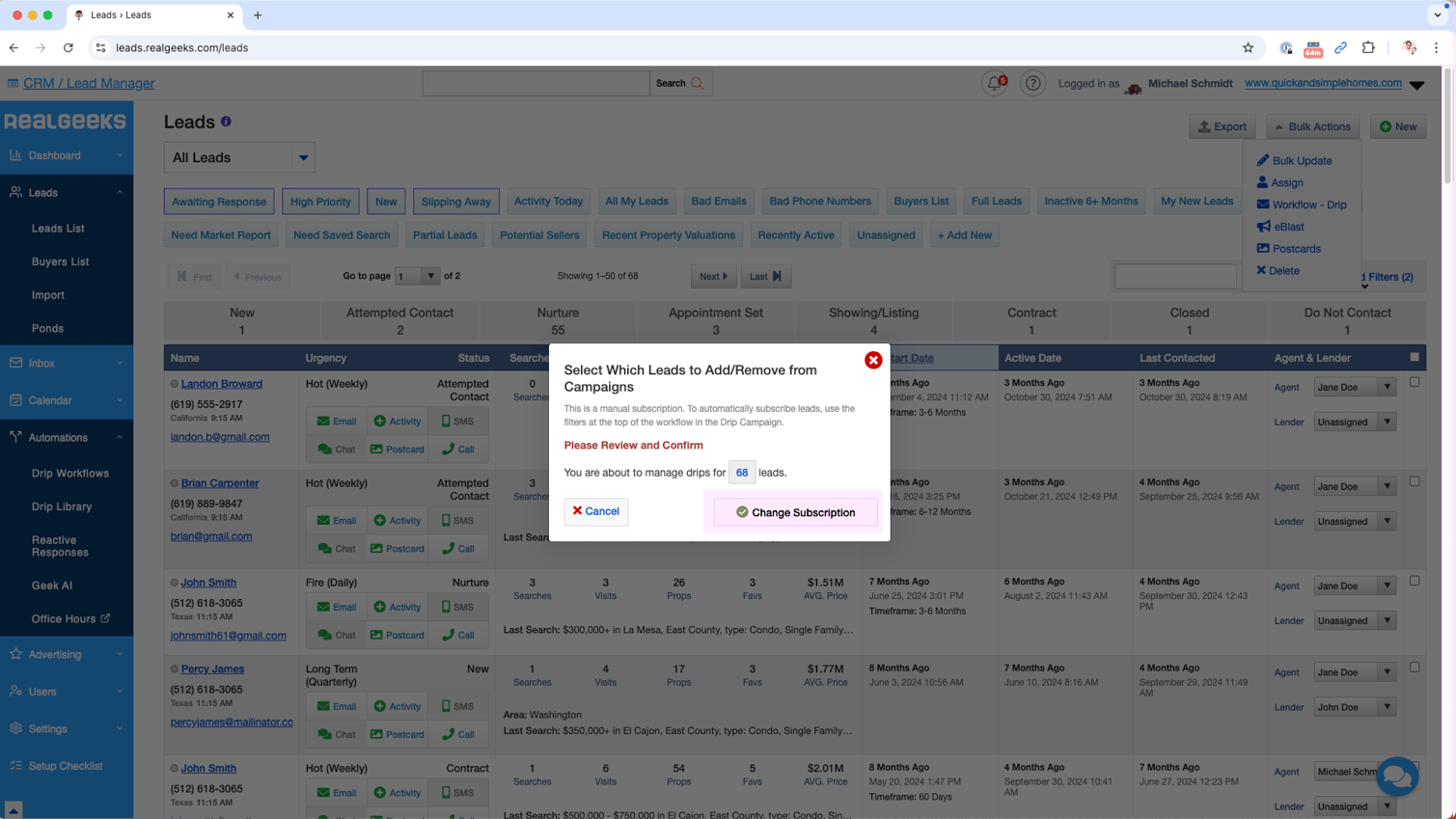 Real Geeks Workflow Overview Guide