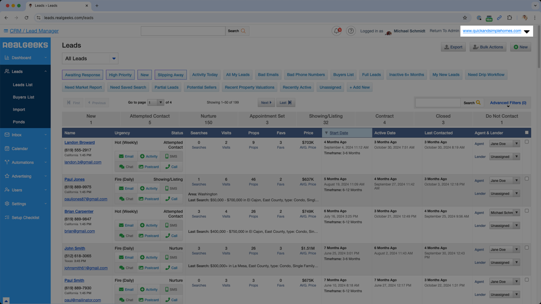 Owner/Admin logging into an agent's account