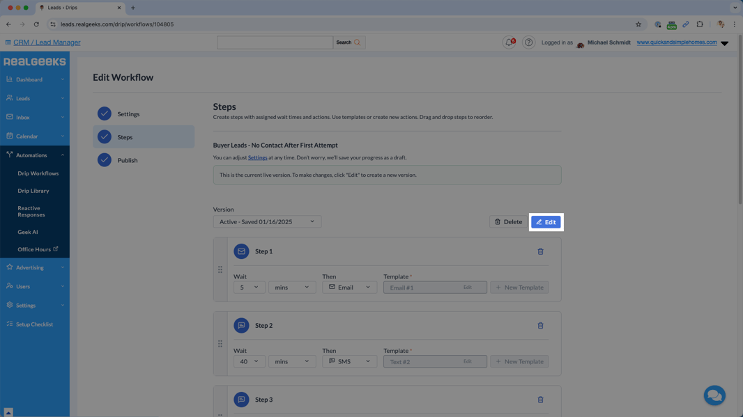 Real Geeks Workflow Overview Guide
