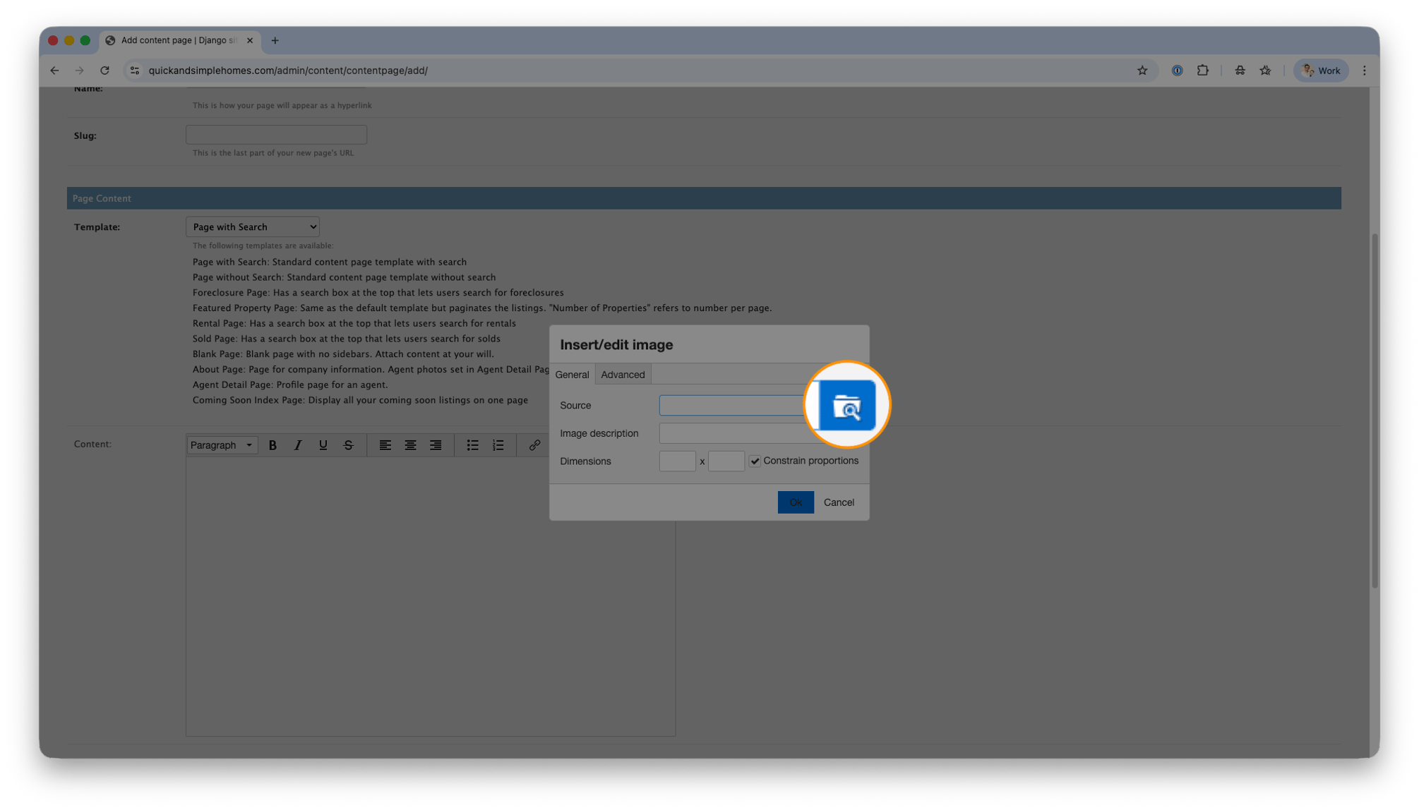 How to Add Images to a Page on Your Real Geeks Website