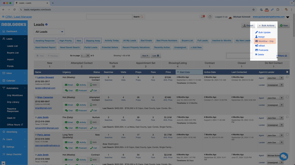 Real Geeks Workflow Overview Guide